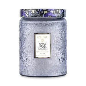 Voluspa Apple Blue Clover Large Jar Candle, 18 Oz