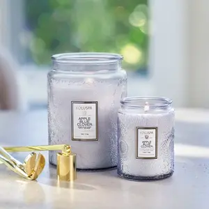 Voluspa Apple Blue Clover Large Jar Candle, 18 Oz