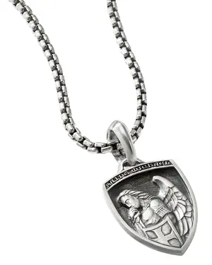 David Yurman Sterling St. Michael Amulet - Silver