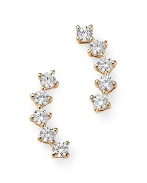 BLOOMINGDALE'S 14K Yellow Gold Diamond Ear Climbers 0.50 Tcw