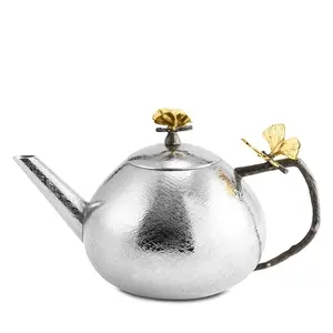 Michael Aram Butterfly Ginkgo Round Teapot - Silver