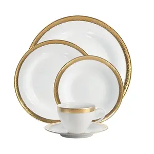 Michael Aram Goldsmith 5-piece Place Setting - White/gold