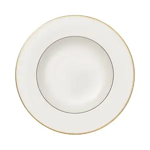 VILLEROY & BOCH Anmut Gold Rim Soup Bowl - White