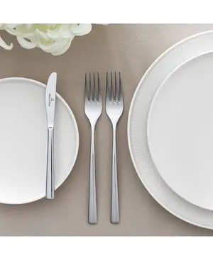 VILLEROY & BOCH Piemont 40 Piece Flatware Set - Silver