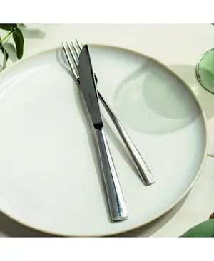 VILLEROY & BOCH Piemont 40 Piece Flatware Set - Silver