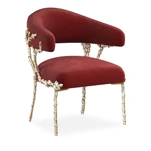 CARACOLE Glimmer Of Hope Accent Chair - Gold Brush/rouge