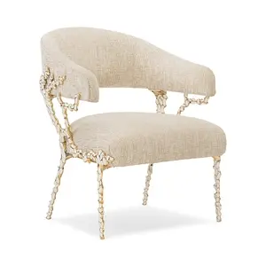 CARACOLE Glimmer Of Hope Accent Chair - Shimmer Cream