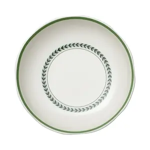 VILLEROY & BOCH French Garden Green Line Shallow Bowl - Green Lines