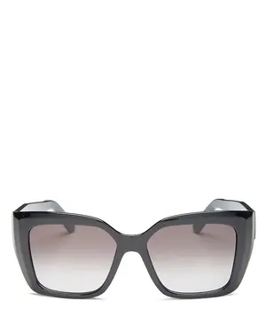 FERRAGAMO 55mm Square Frame Sunglasses - Black/gray Gradient