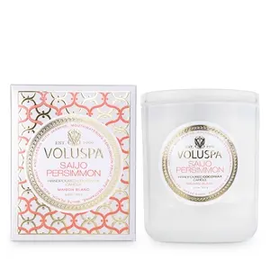 Voluspa Saijo Persimmon Candle - White