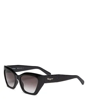 FERRAGAMO Salvatore Ferragamo Cat Eye Sunglasses Black/gray Gradient