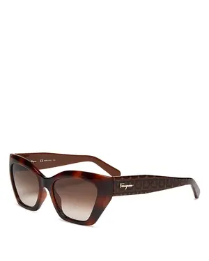 FERRAGAMO Cat Eye Sunglasses - Tortoise/brown Gradient
