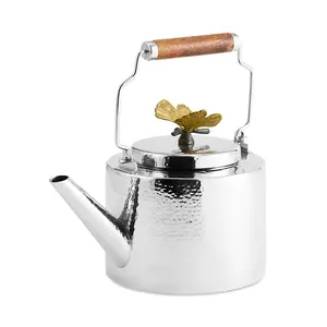 Michael Aram Butterfly Ginkgo Teapot - Silver/brass