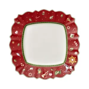 VILLEROY & BOCH Toy's Delight Square Dinner Plate - Red