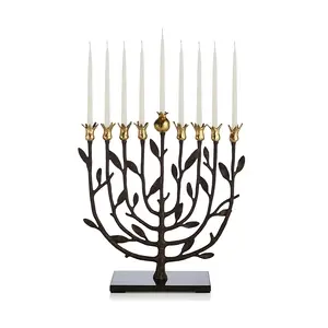 Michael Aram Pomegranate Kosher Menorah Black/gold