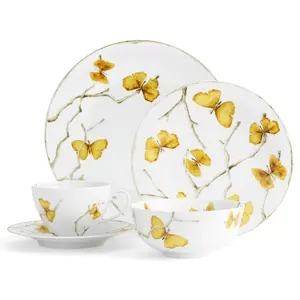 Michael Aram Butterfly Ginkgo Gold 5 Piece Dinnerware Set