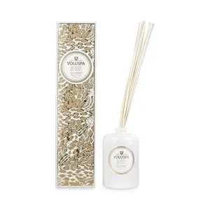 Voluspa Suede Blanc Home Ambience Reed Diffuser - White