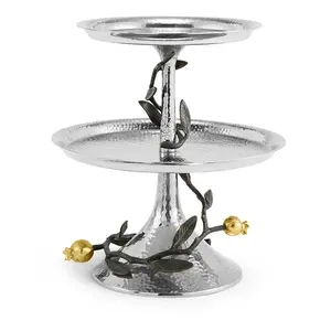 Michael Aram Pomegranate 2-tier Etagere - Silver