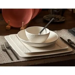 VILLEROY & BOCH Manufacture Rock Blanc Square Buffet Plate