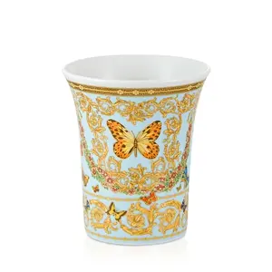 Versace Rosenthal Meets Butterfly Garden 7 Vase - Gold Multi
