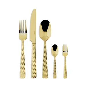 SAMBONET Cortina 5 Piece Place Setting - Gold
