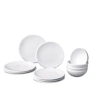 VILLEROY & BOCH New Moon Dinnerware 12 Piece Set - White