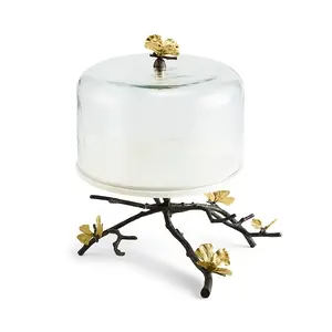 Michael Aram Butterfly Ginkgo Cakes Stand With Dome - No Color