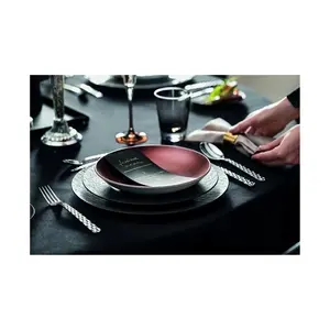 VILLEROY & BOCH Manufacture Rock 4 Piece Place Setting - Black