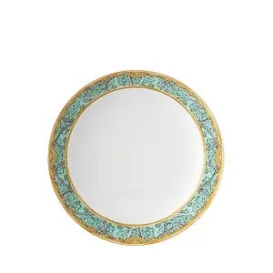 Versace Rosenthal La Scala Del Palazzo Rim Soup Plate - Verde