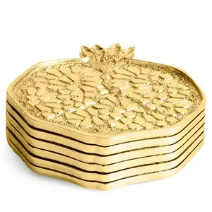 Michael Aram Pomegranate Coasters, Set Of 6 - Gold