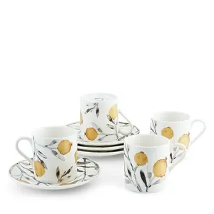 Michael Aram Pomegranate Demitasse Cup & Saucer, Set Of 4 - No Color