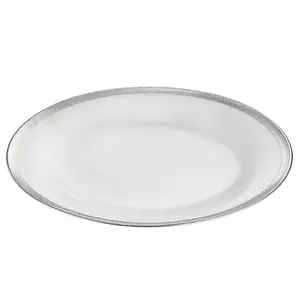 Michael Aram Silversmith Dinner Plate - White And Platinum