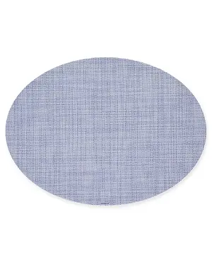 CHILEWICH Mini Basketweave Oval Placemat Periwinkle