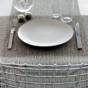 CHILEWICH Lattice Runner 14 X 72 - Silver
