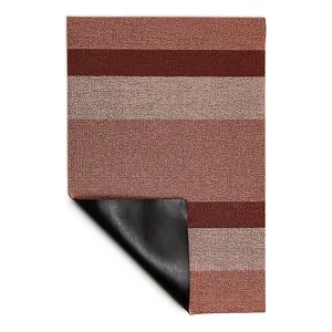 CHILEWICH Bold Stripe Shag Doormat, 18 X 28 Peach