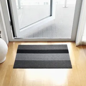 CHILEWICH Bold Stripe Shag Floor Mat, 24 X 36