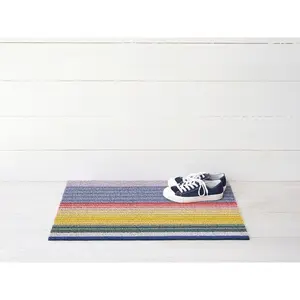 CHILEWICH Pop Stripe Shag Doormat, 18 X 28