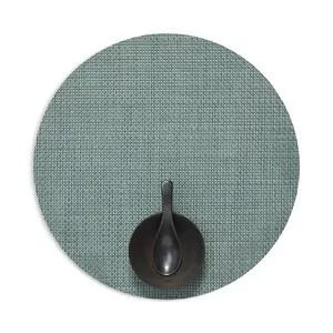 CHILEWICH Basketweave Round Placemat - Celadon
