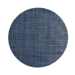 CHILEWICH Basketweave Round Placemat - Denim