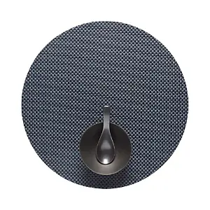 CHILEWICH Basketweave Round Placemat Navy