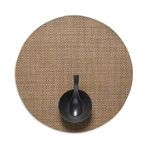 CHILEWICH Basketweave Round Placemat Teak