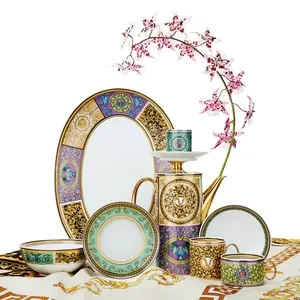 Versace Barocco Mosaic Teacup & Saucer Set