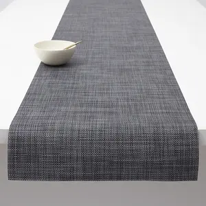 CHILEWICH Mini Basketweave Runner - Cool Gray