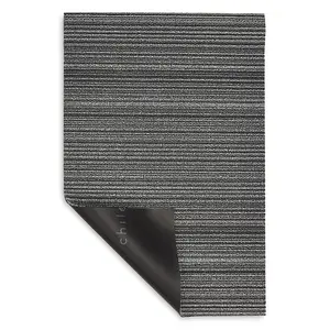 CHILEWICH Skinny Stripe Shag Big Mat, 36 X 60 - Shadow