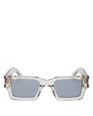 Saint Laurent Square Sunglasses - Gray/gray Mirrored Solid