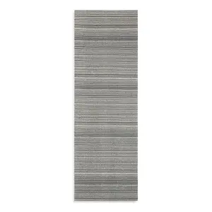 CHILEWICH Skinny Stripe Shag Runner, 24 X 72 - Shadow