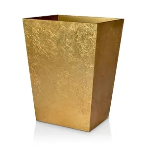 MIKE & ALLY Eos Leaf Wastebasket - Gold