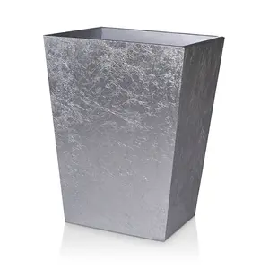 MIKE & ALLY Eos Leaf Wastebasket - Silver