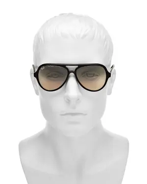 Ray-ban Brow Bar Aviator Sunglasses - Black/light Gray Gradient