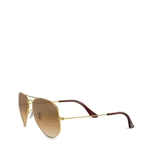 Ray-ban Classic Aviator 55mm Sunglasses - Gold/crystal Brown Gradient